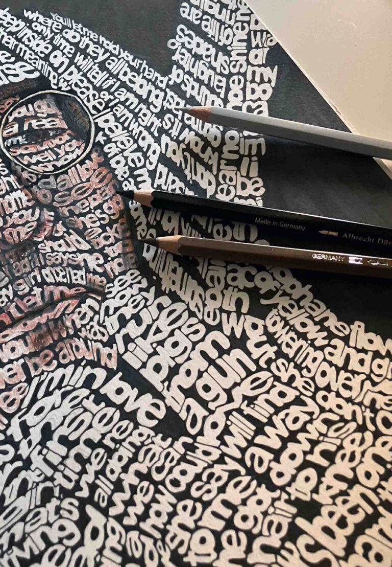 Calligram - Text Portrait - A-criticArt